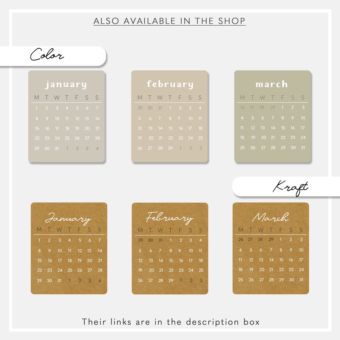 2024 Monthly Calendar Stickers Printable for Journals and Planners ...