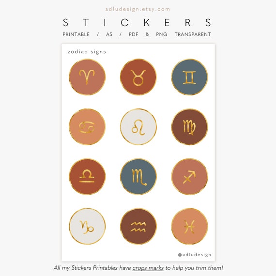 mini stickers 160 stickers bullet journal supplies for horoscopes or ...