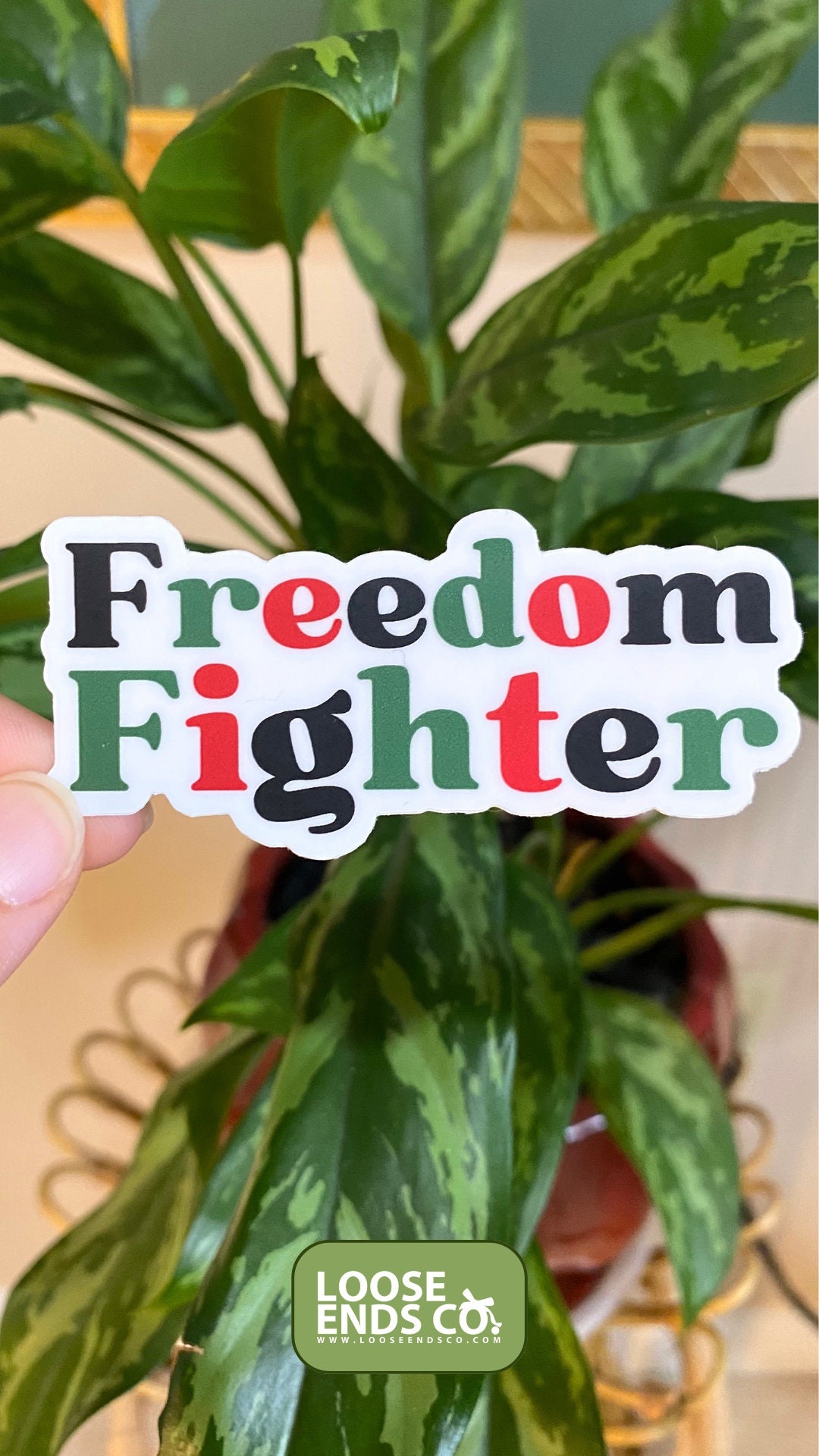 Freedom Fighter Sticker (3" Sticker) - Falasteen Collection - Etsy