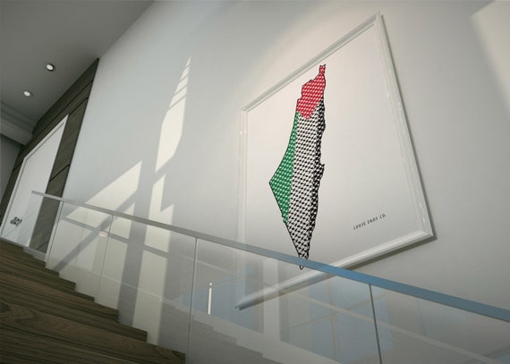 Palestine Hatta Map Art Print falasteen Collection | Etsy