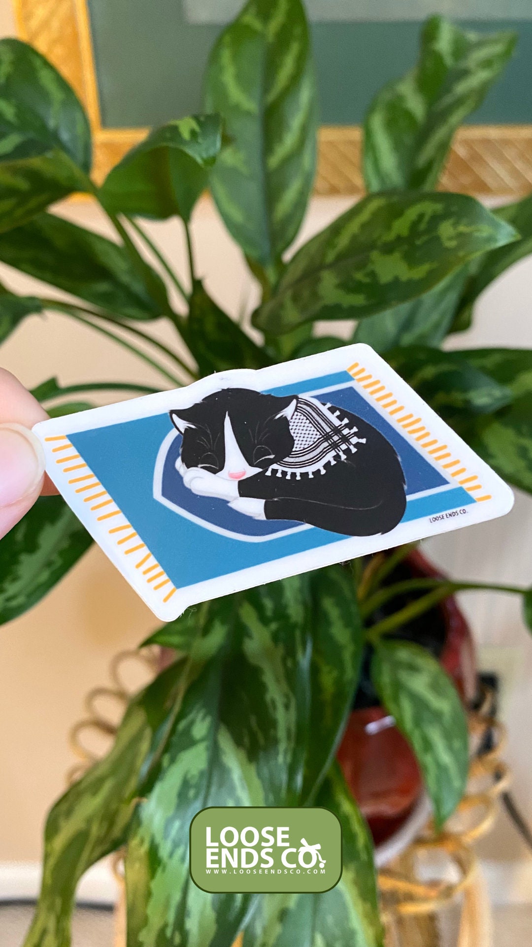 Sleeping Cat 2 3 Sticker Falasteen Collection - Etsy