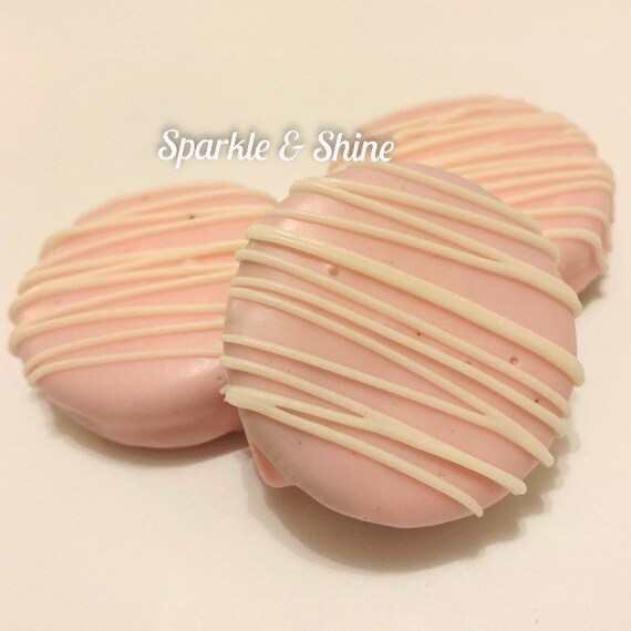 1 docena de Oreos de color rosa claro con llovizna blanca - Etsy México