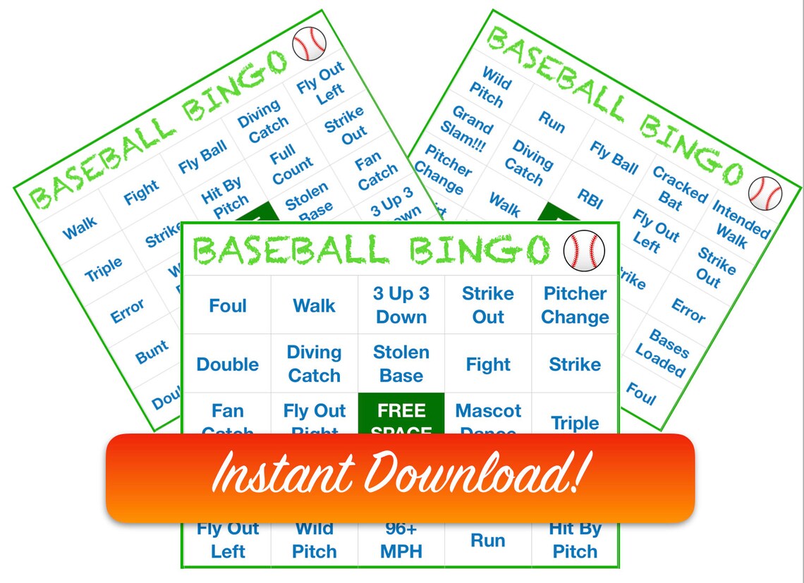 Baseball Bingo! 32 Cards - Etsy