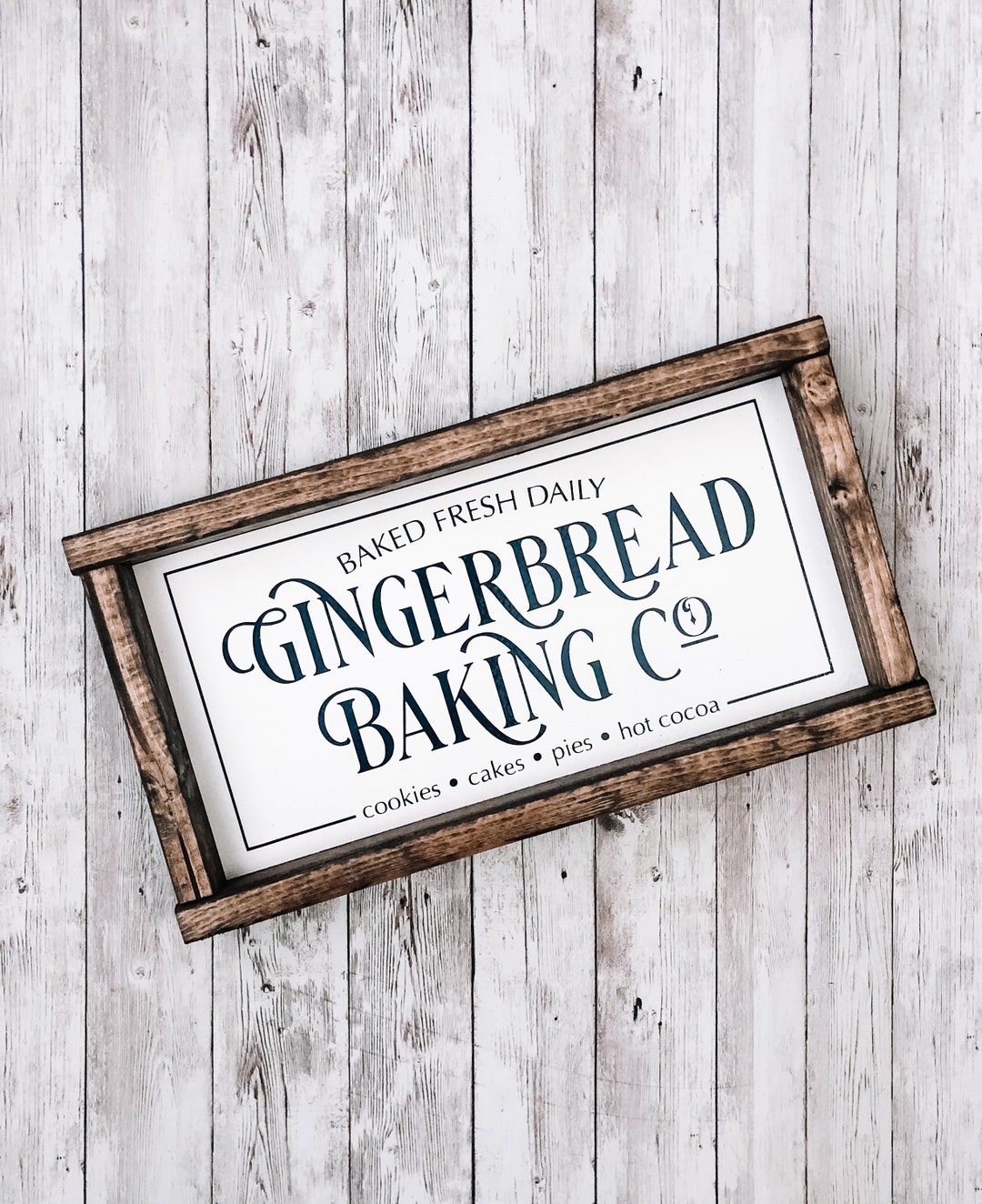 Gingerbread Baking Company Sign Rustic Christmas Sign Farmhouse ...
