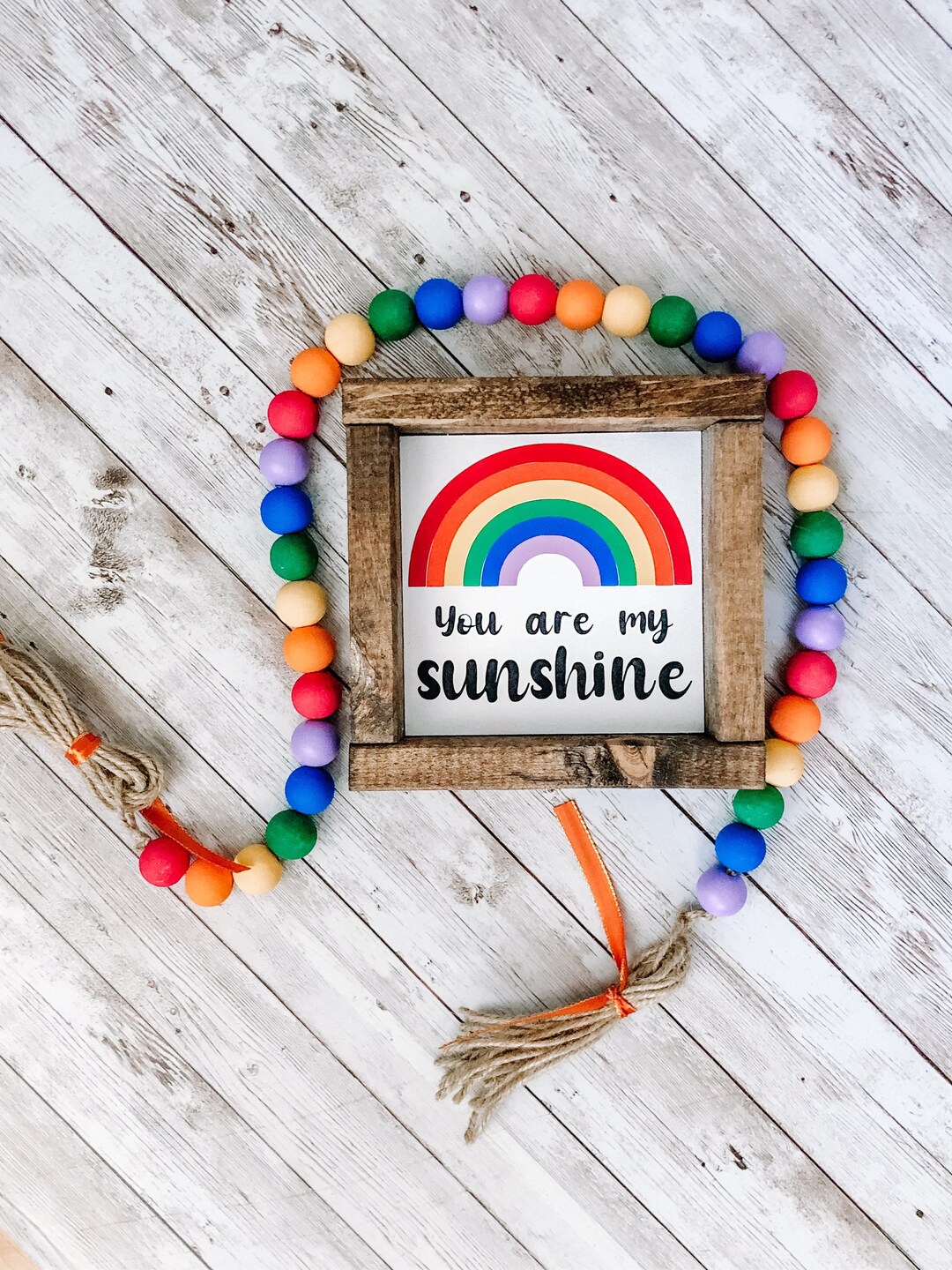 Rainbow Sign Rainbow Tiered Tray Summer Tiered Tray Decor - Etsy