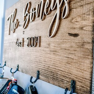 Personalized Key Holder Keychain Holder Key Hooks Personalized Wedding ...