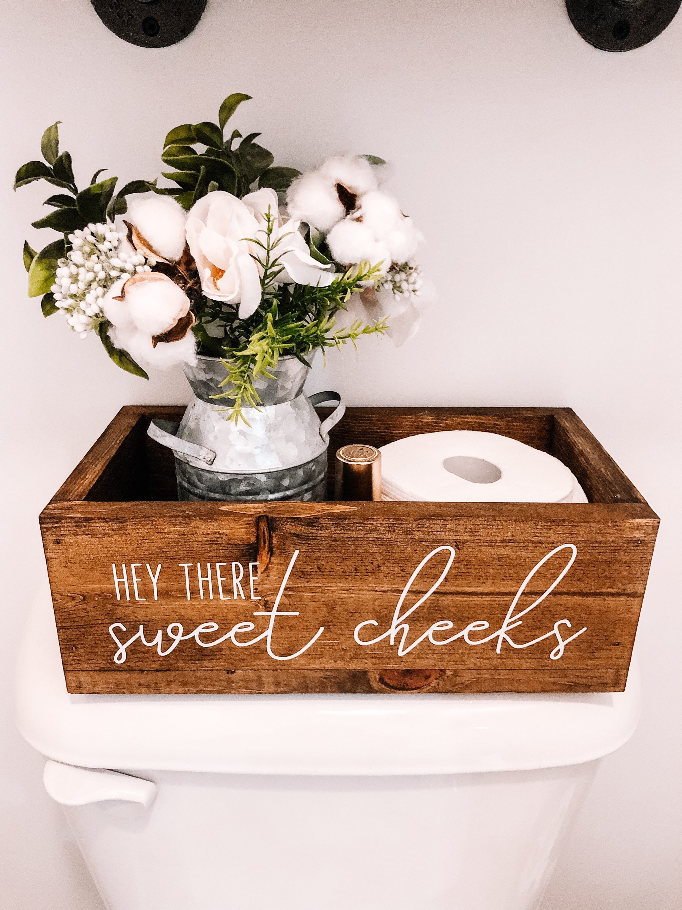 Sweet Cheeks Toilet Paper Box Toilet Box Rustic Bathroom - Etsy