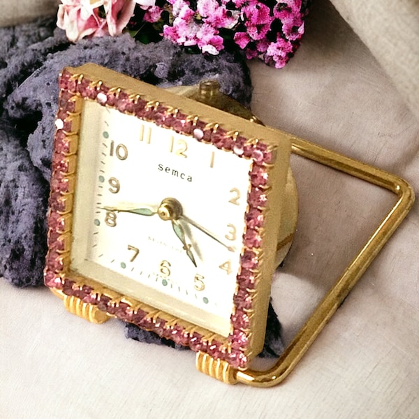 Rhinestone Clock - Etsy