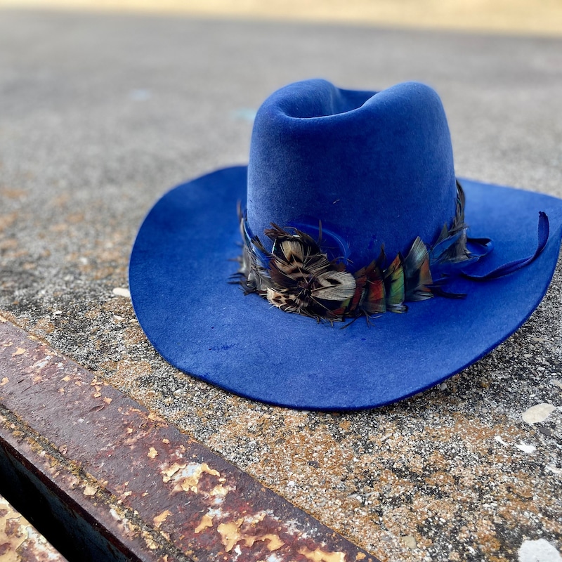 Blue Cowboy Hat - Etsy