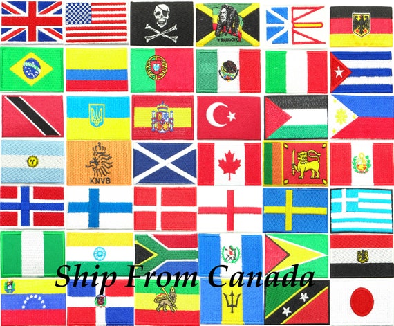 High Quality Country letter N-Z Flag Emblem Embroidered Iron - Etsy