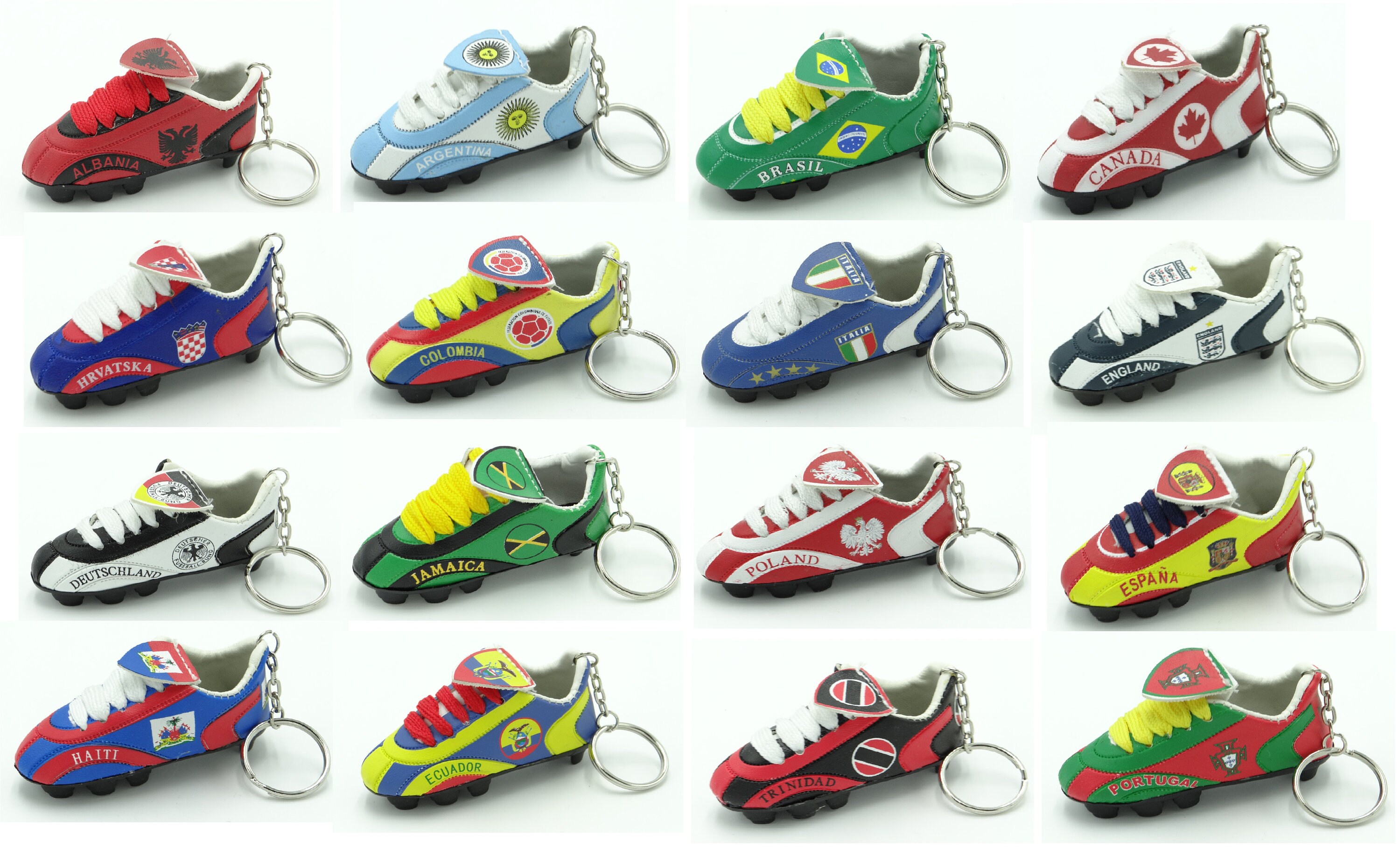 High Quality Country Flag Mini Soccer Shoe Cleats Boots Keychain Key ...