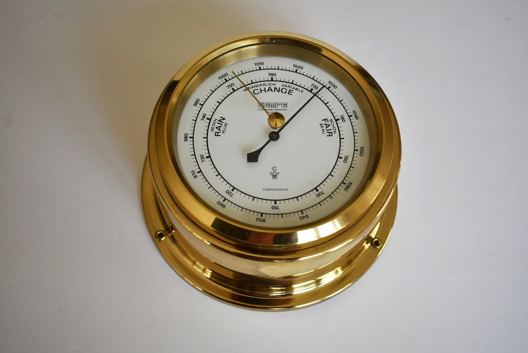 Vintage Wempe Ship Barometer Maritime Weather Instrument Compensated ...