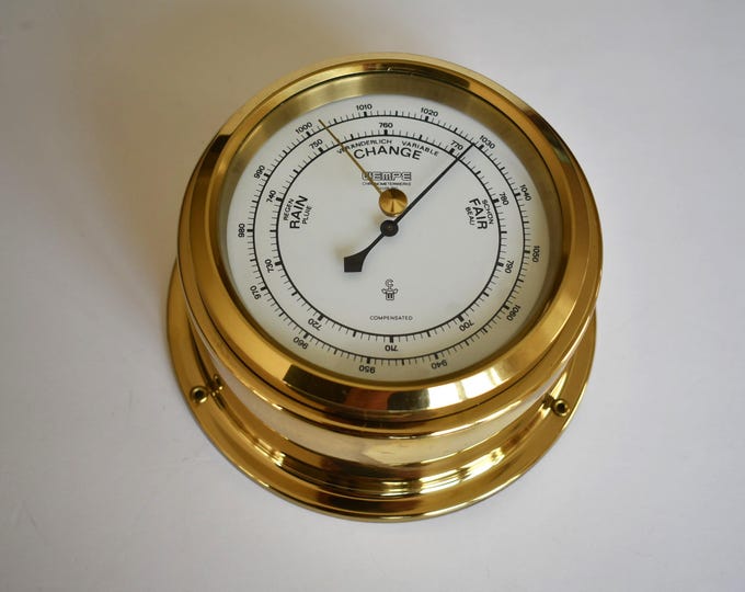 Vintage Wempe Ship Barometer Maritime Weather Instrument Compensated ...