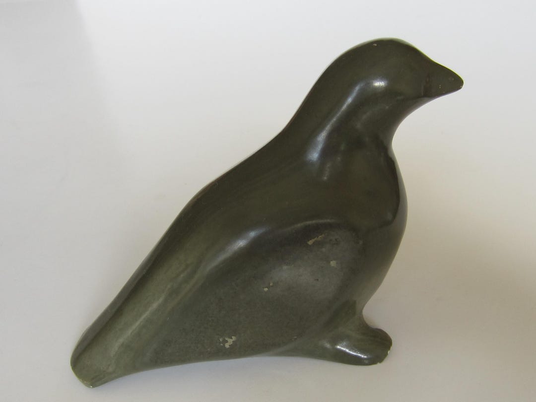 INUIT Soapstone Art Carving Bird, Vintage First Nation Soapstone Bird ...