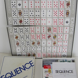 Vintage Sequence Game Jax Strategy Board Game 2 to 12 Players - Etsy