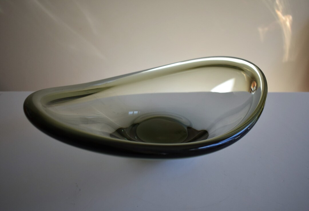 Holmegaard per Lutken Selandia Art Glass Bowl Signed 13 Inches, Vintage ...