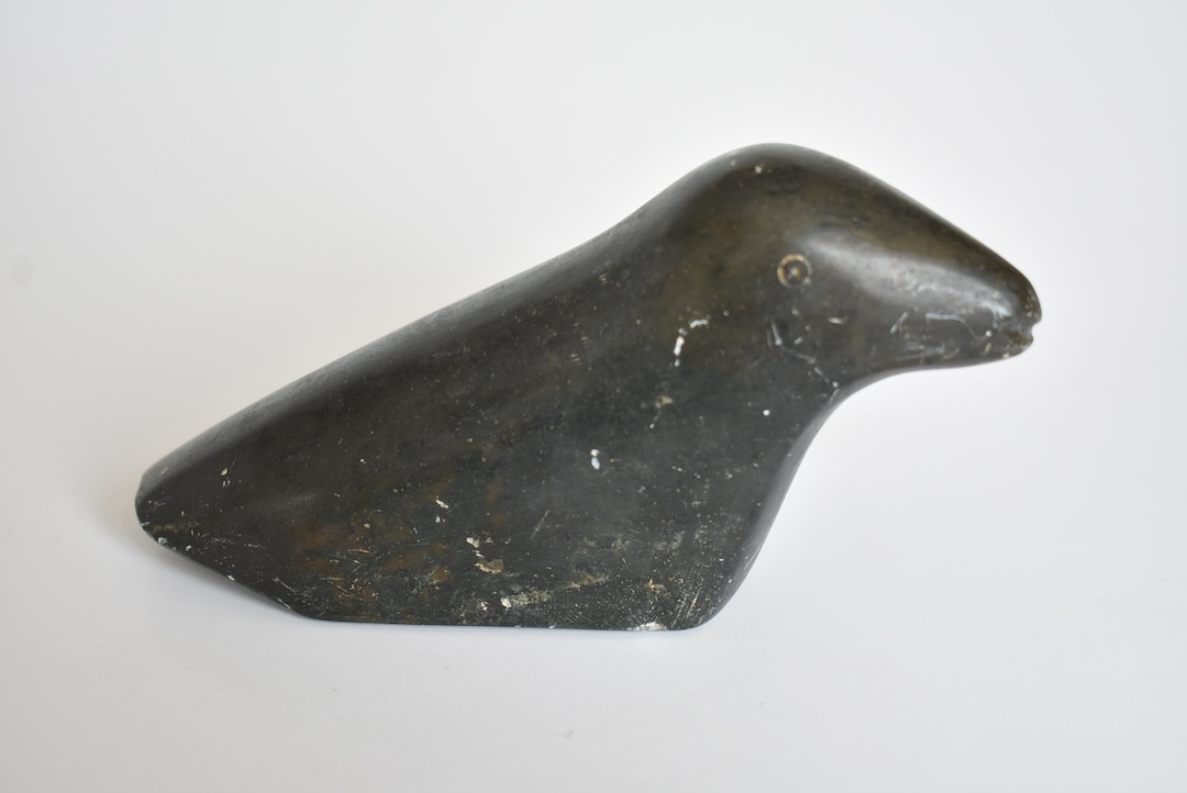 Signed INUIT Soapstone Art Carving Bird, Signed With Syllabics - Etsy
