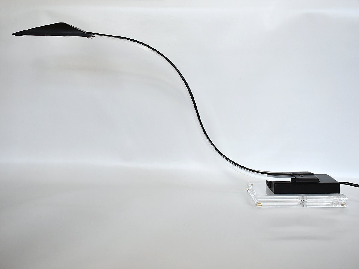 Cobra Lamp Postmodern Lucite and Metal Cobra Desk Lamp Memphis - Etsy