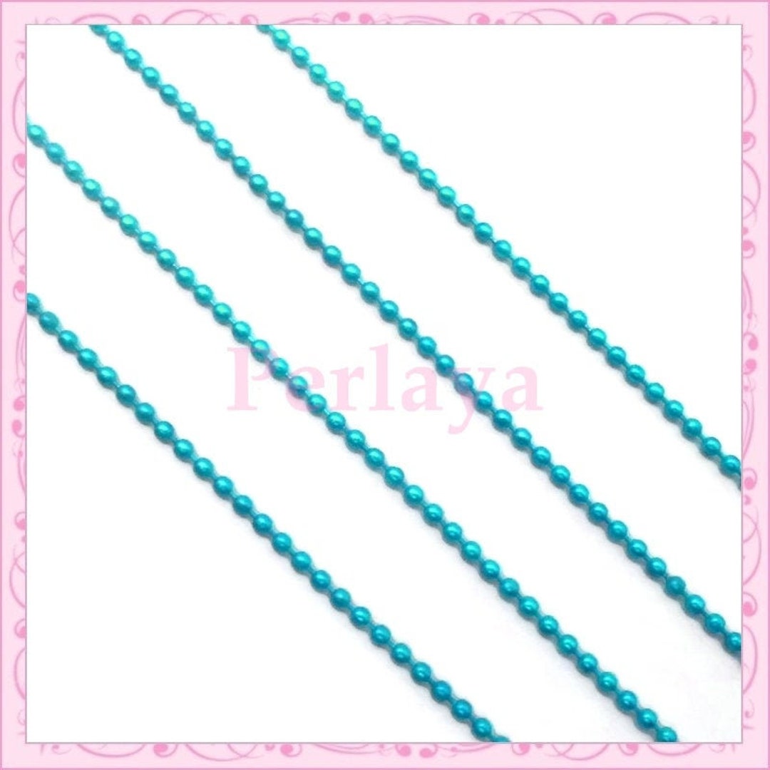 5 Metters Blue 1.5 Mm REF517 Metal Ball Chain - Etsy