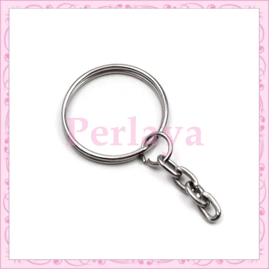 50 Silver Chain Key Rings REF627 - Etsy