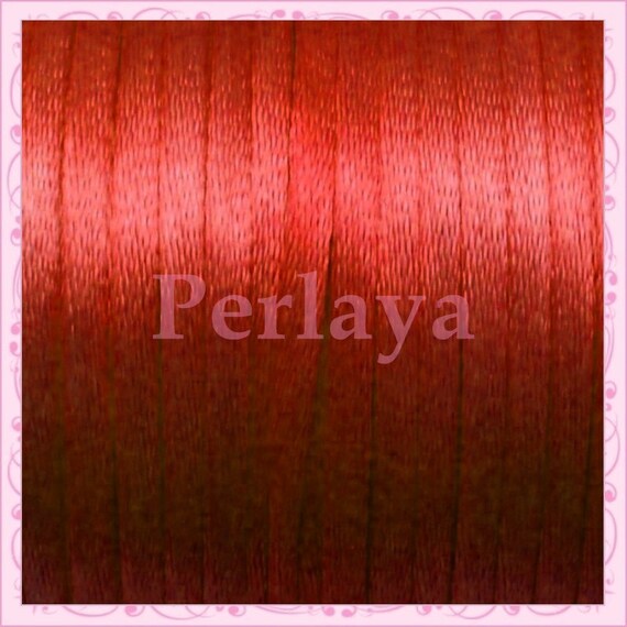 10 Meters of Satin Yarn Red Rat Tail REF377X2 | Etsy
