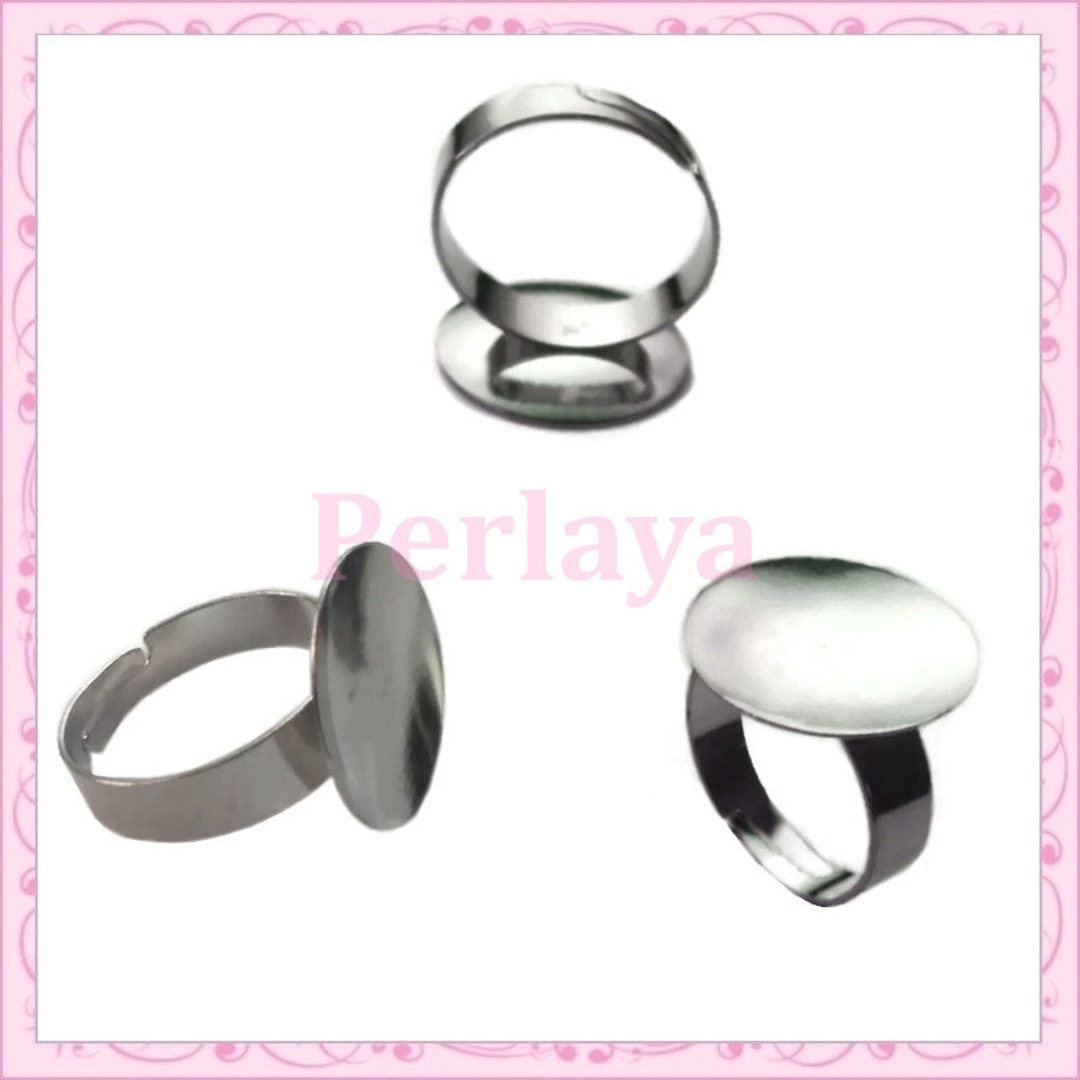 5 Dark Silver 18mm Ring Supports REF473 - Etsy