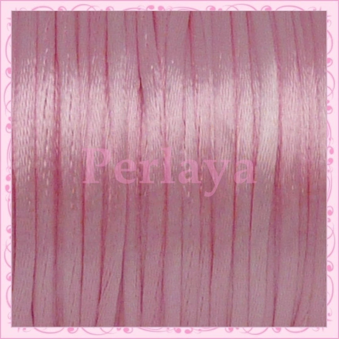 10 Meters of Satin Yarn Pink Rat Tail REF369X2 - Etsy Canada