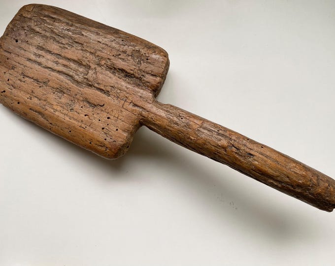 Antique Early 1800s Primitive Treen Washing Bat Paddle - Etsy