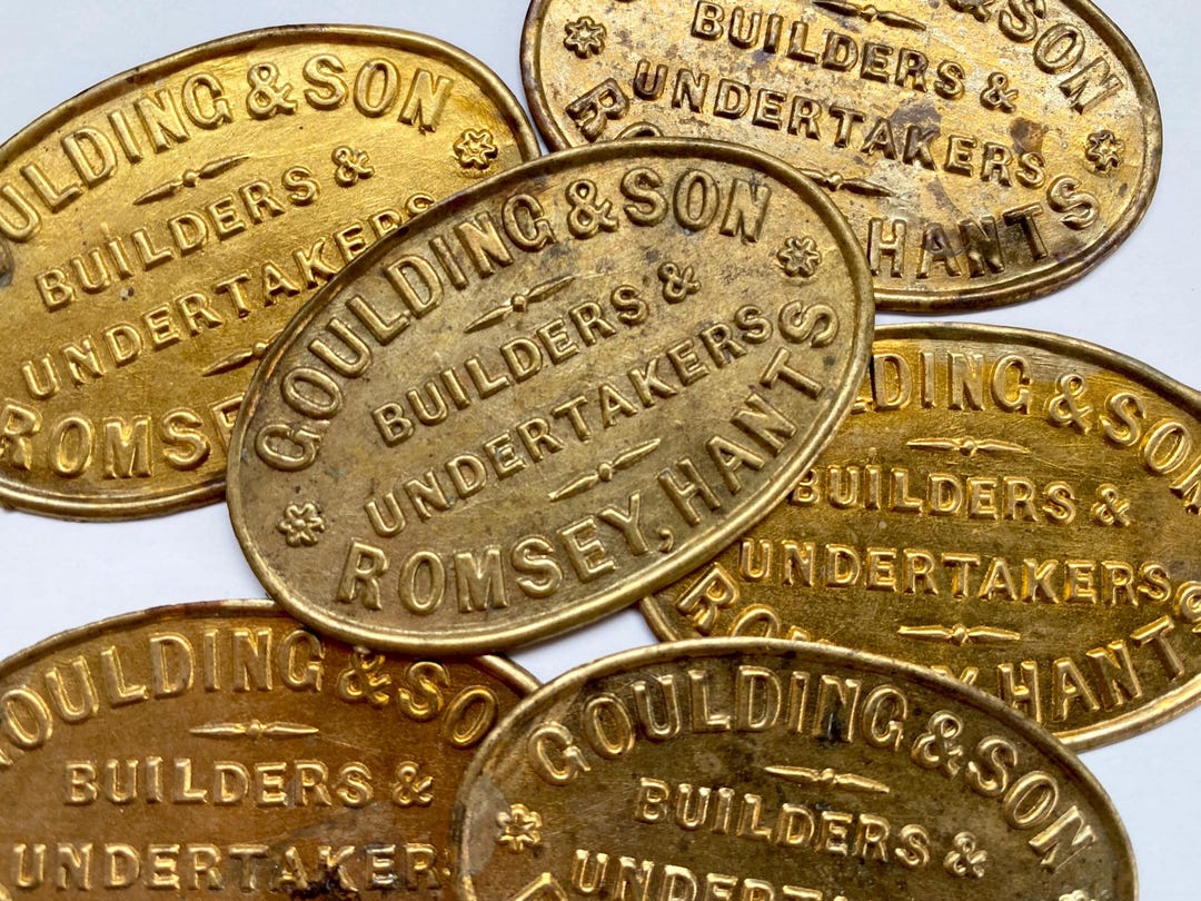 Antique Edwardian Gilt Metal Coffin Plaques Goulding and Son Builders ...