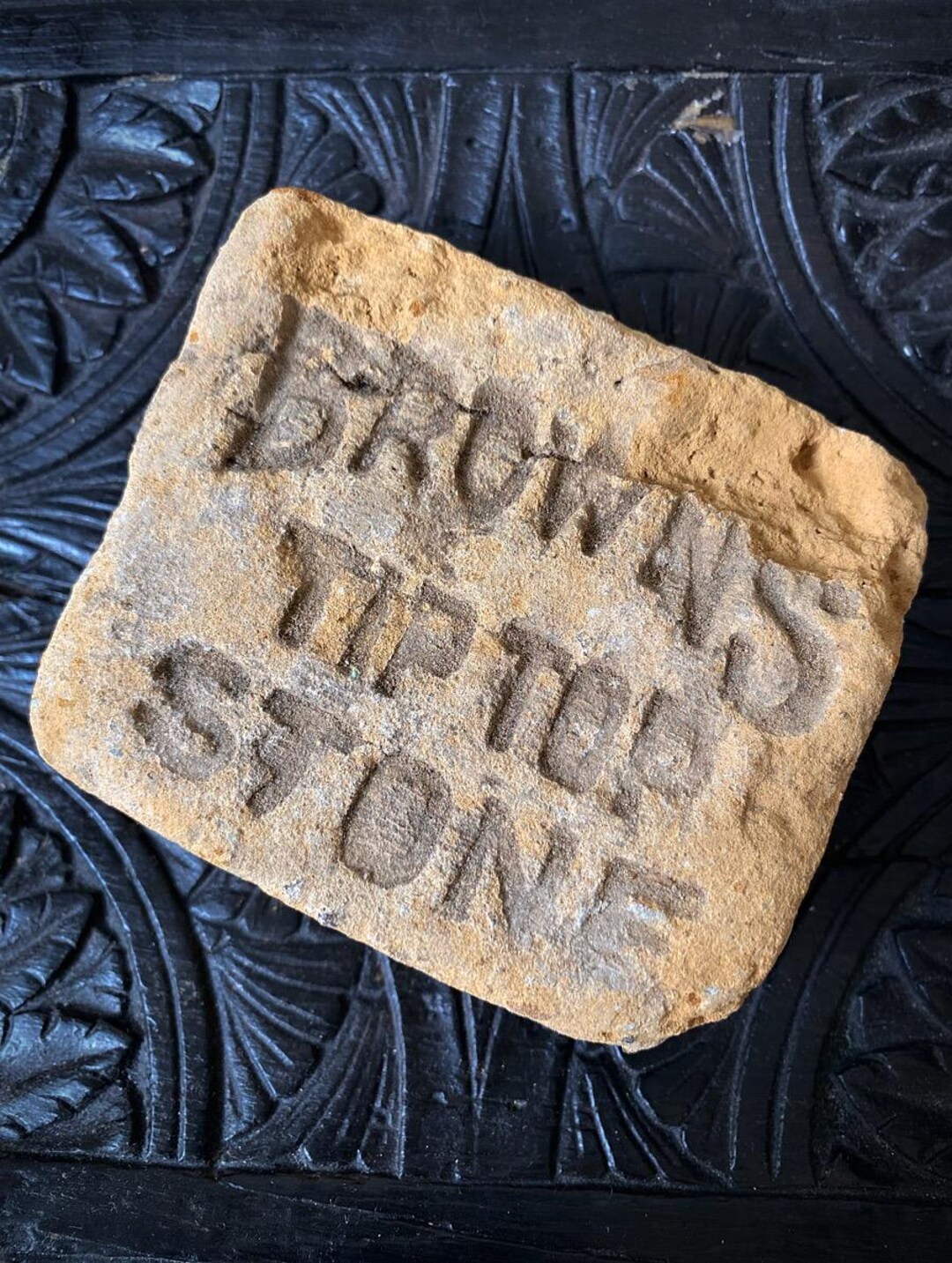 Antique 19th Century Advertising Brick for “brown’s Tiptop Stone ...