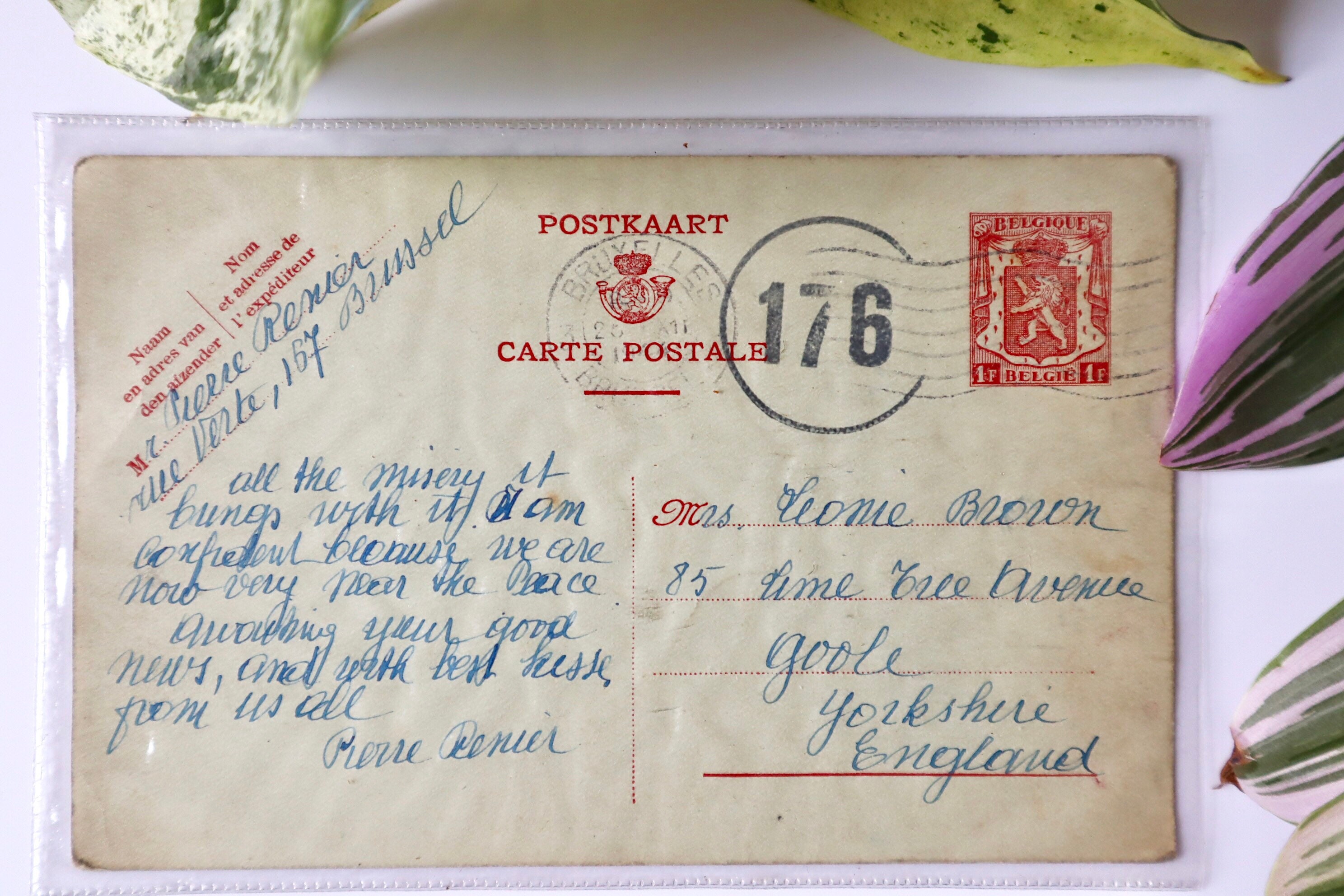 Pair WW2 Letters From Brussels to Yorkshire Address - Etsy