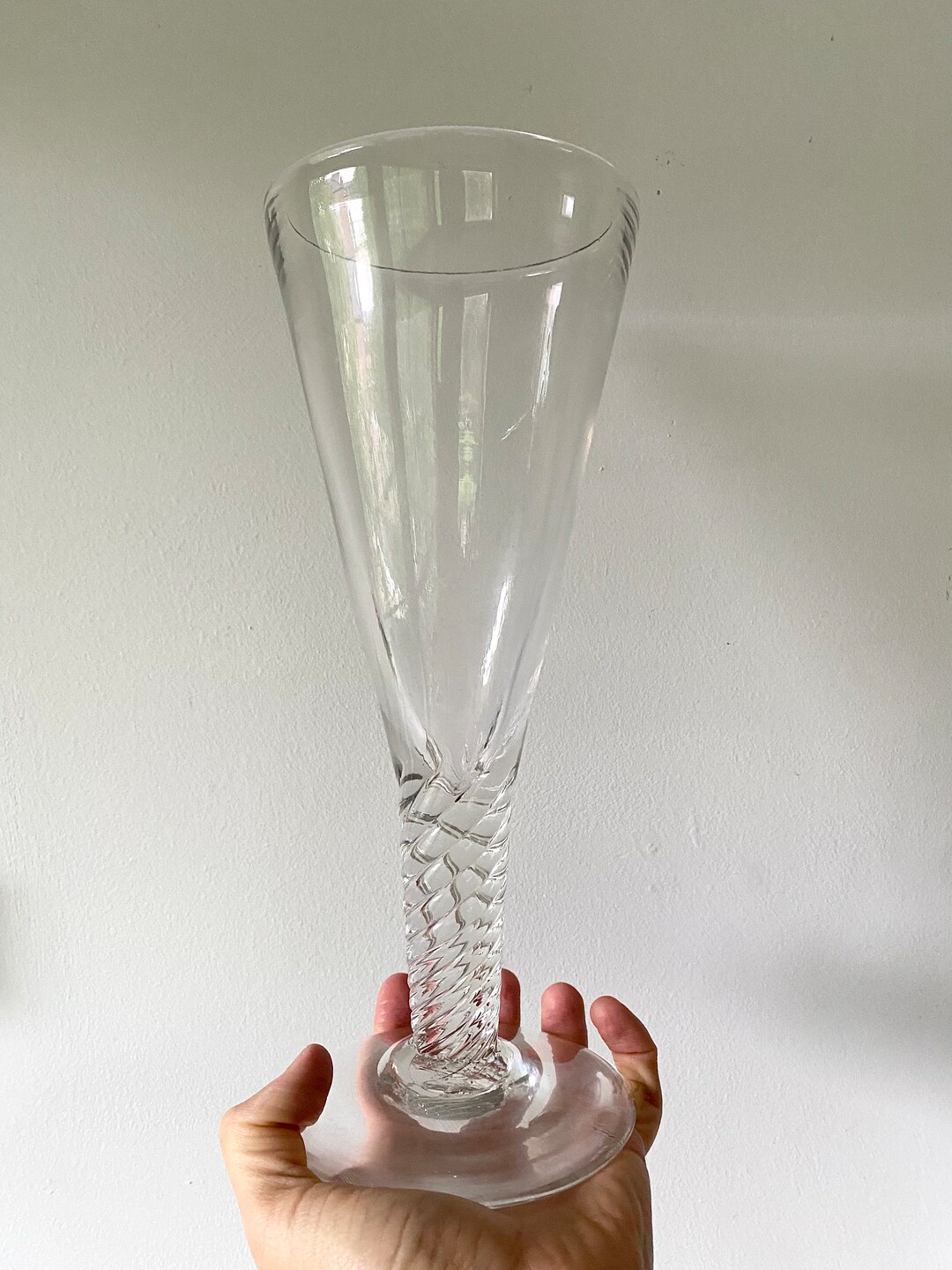 Huge Antique Ale Glass With Rope Twist Stem, Circa 1905 - Etsy