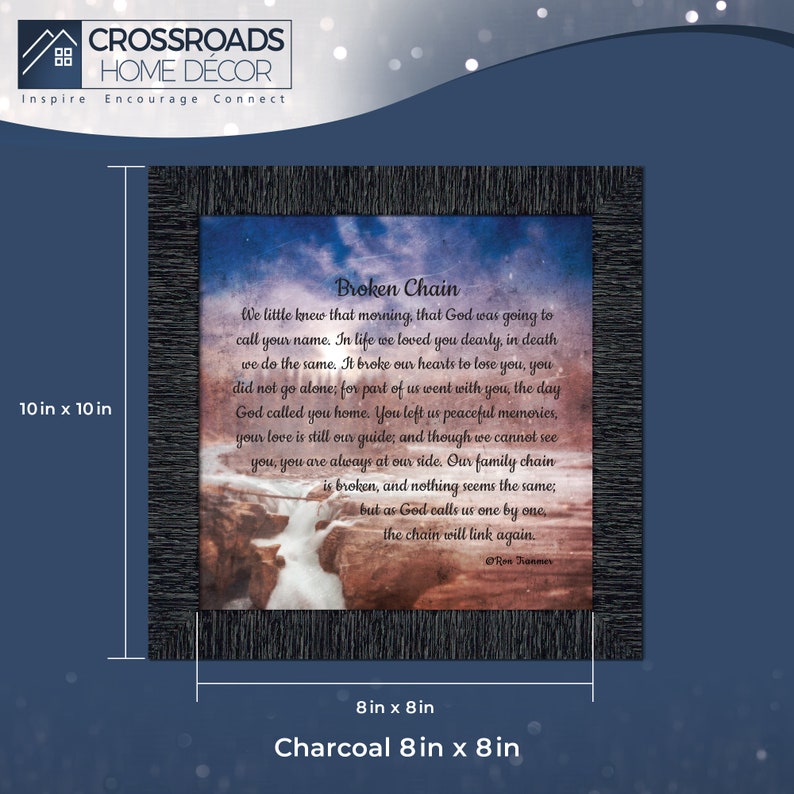 Broken Chain Poem, Sympathy Gift Photo Frame, in Memory of Loved One ...