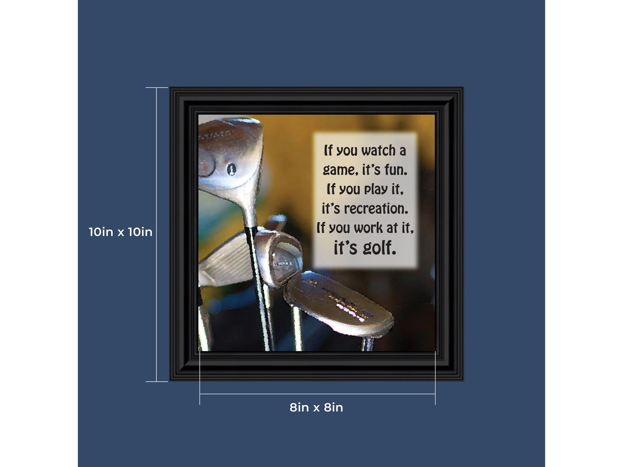 Golf Funny Golf Gifts for Men and Women Picture Framed Poem - Etsy