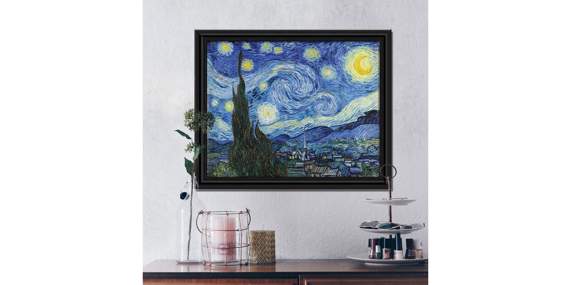 Starry Night by Vincent Van Gogh Framed Art Wall Decor for - Etsy
