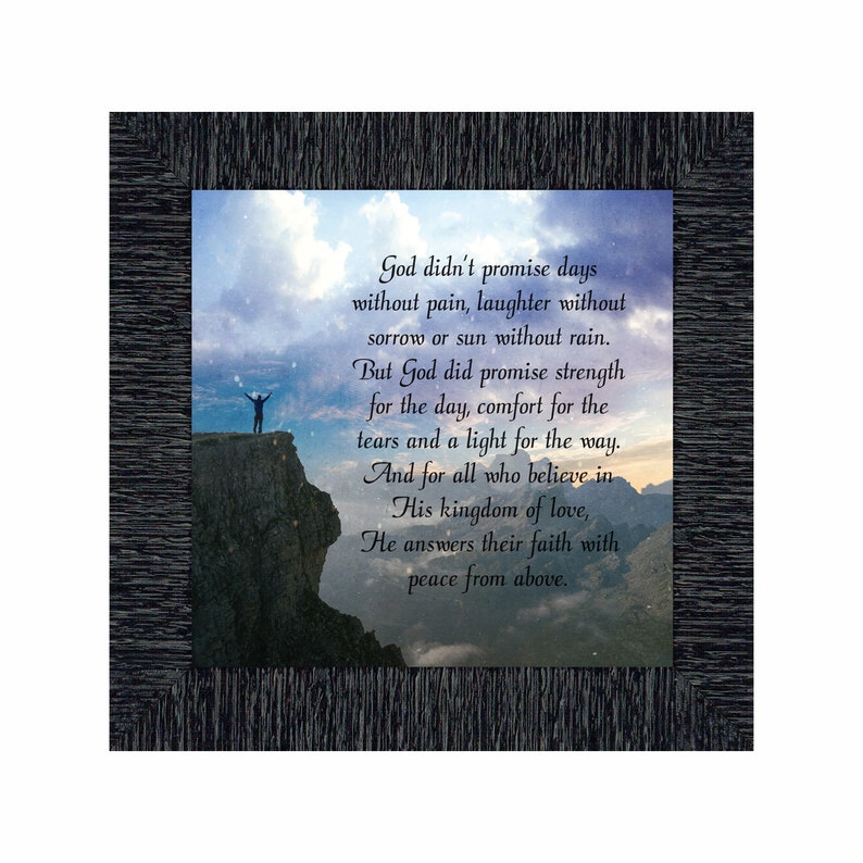 God's Promise Religious Gift Poem of Encouragement - Etsy
