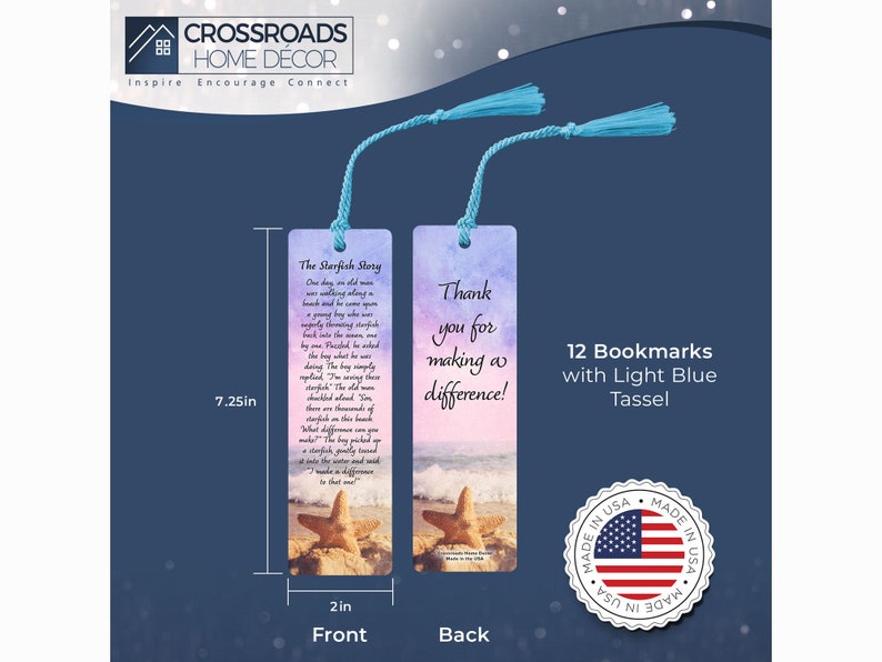 Starfish Story Bookmarks, Teacher Thank You Cards From Student, Bulk ...