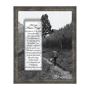 Coal Miner's Prayer Canvas Print, Coal Miner Gifts for Men, Coal Mining ...