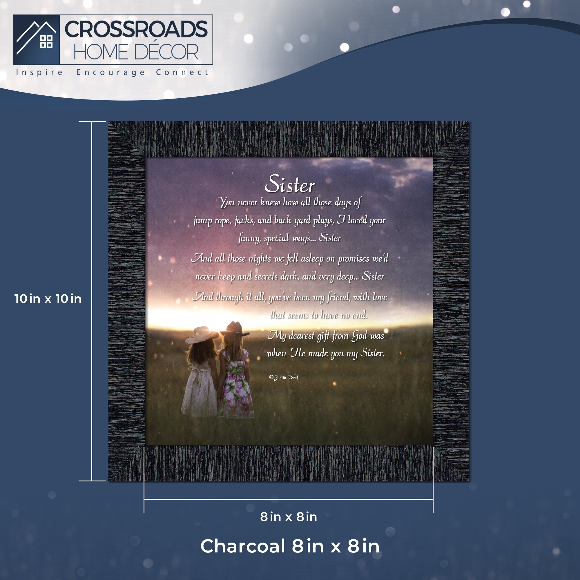 Sister, for My Sister, Special Gift for Sister From Sibling, Framed ...