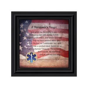 Prayer for the Paramedic Framed Poem First Responders Gift - Etsy