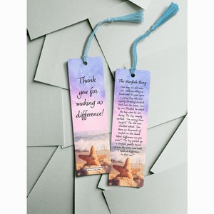 Starfish Story Bookmarks, Teacher Thank You Cards From Student, Bulk ...