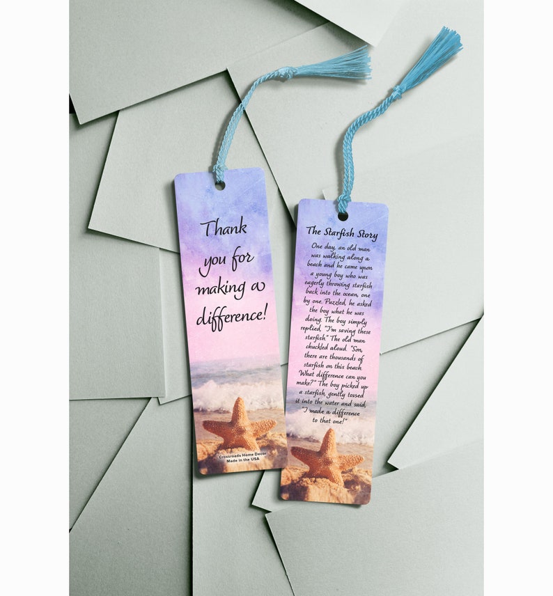 Starfish Story Bookmarks, Teacher Thank You Cards From Student, Bulk ...