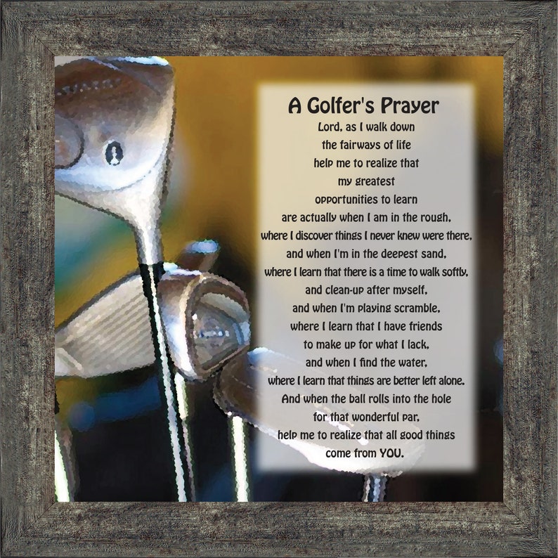Golfer's Prayer Golfer's Gift for Men Picture Frame | Etsy