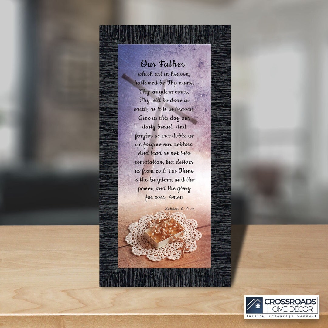The Lord's Prayer, Our Father Prayer, Bible Verses Wall Decor - Etsy