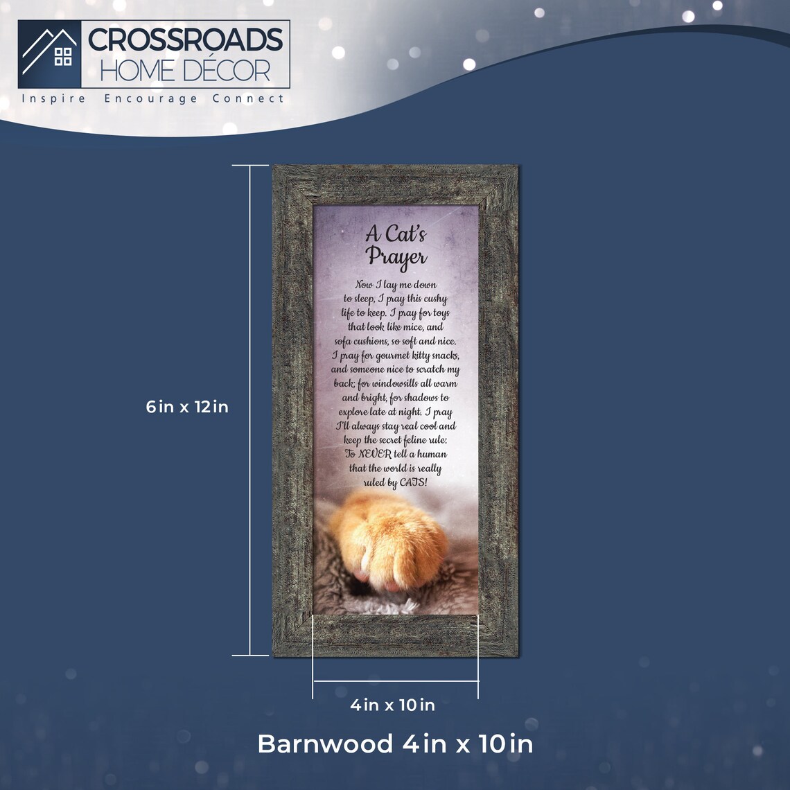 A Cat's Prayer Kitty Lover Gift Cat Paw Prints Picture - Etsy
