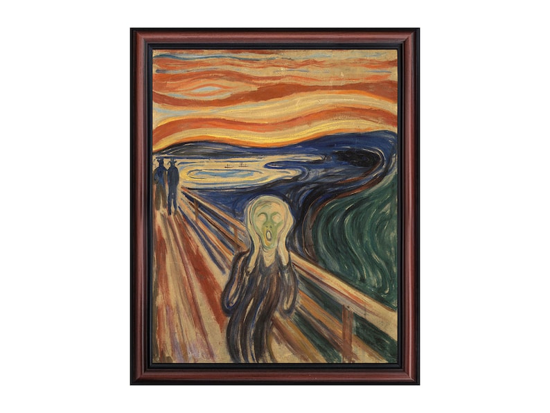 The Scream Framed Print by Edward Munch, World Famous Wall Art ...