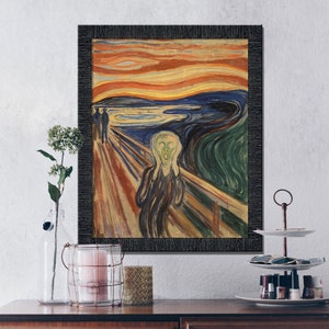 The Scream Framed Print by Edward Munch, World Famous Wall Art ...