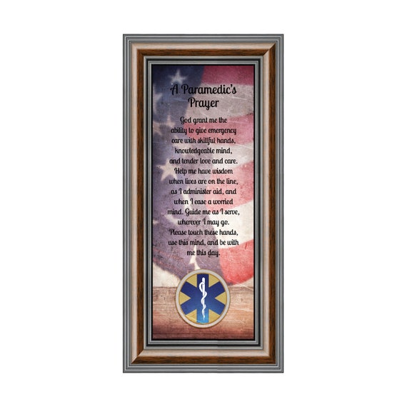 Prayer for the Paramedic Framed Poem First Responders Gift | Etsy
