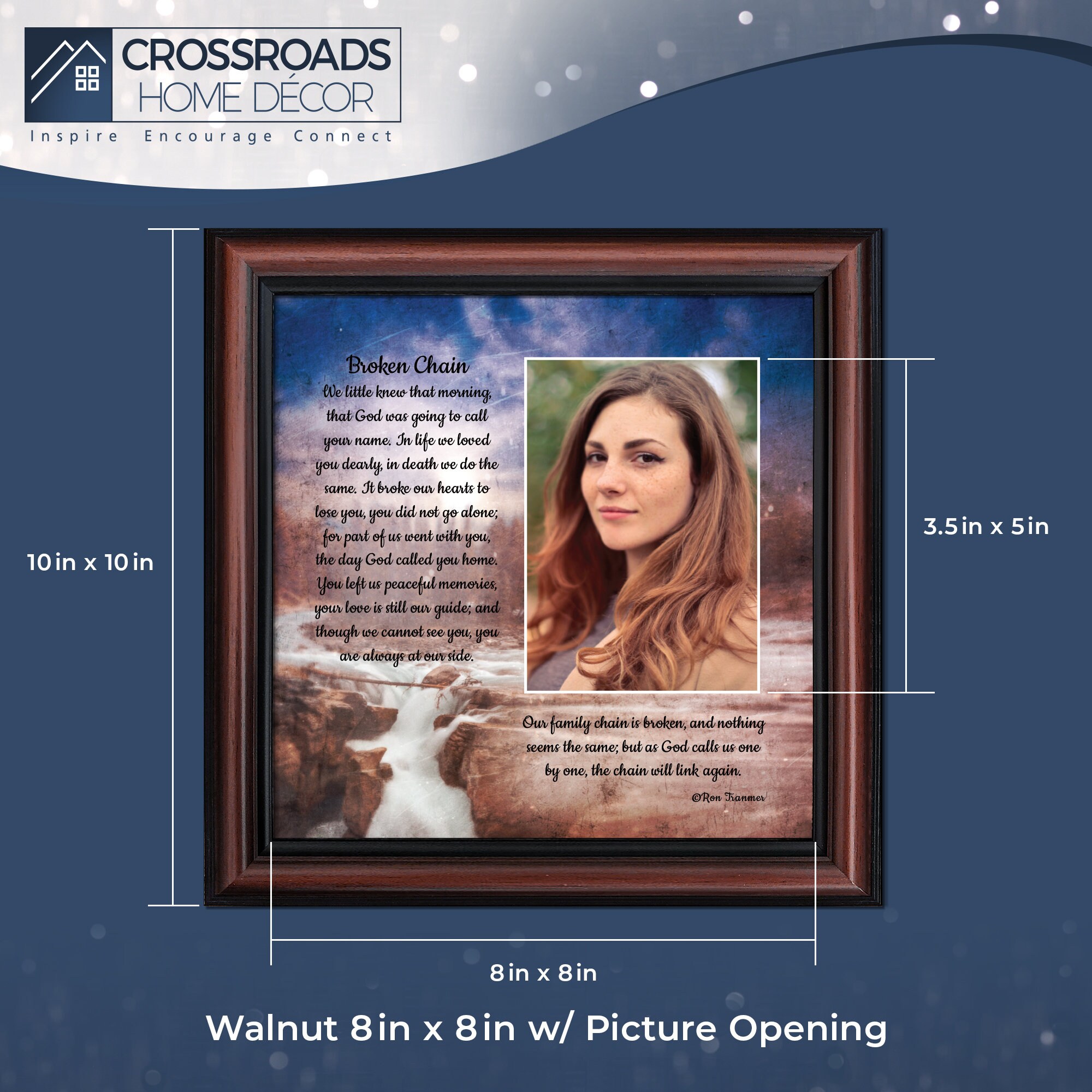 Broken Chain Sympathy Gift in Memory of Loved One, Memorial Picture ...