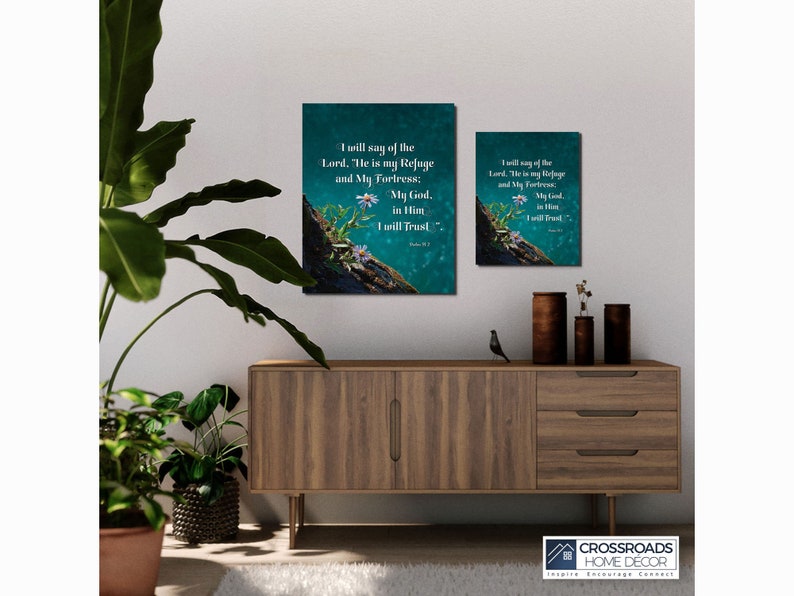 Psalm 91 Wall Art, Psalms 91 Wall Art Canvas Print, Scripture Wall Art ...